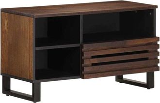 vidaXL Vidaxl - Meuble tv marron 80x34x46 cm bois massif de manguier