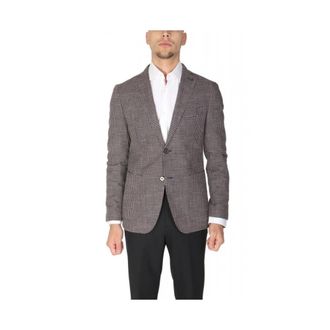 Michael Kors Gemusterter Blazer - - Jackets - Herren - Braun - M