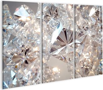 Islandburner Bild auf Leinwand Funkelnde Diamanten in Nahaufnahme Bilder Wandbilder Poster