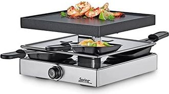 Spring Raclette avec plaque de cuisson en aluminium KP3267290001 - Raclette avec plaque de cuisson en aluminium - Argent&eacute; - Taille unique