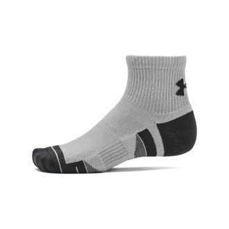 Under Armour Unisex UA Performance Tech 3pk Qtr, funktionale Sportsocken, kn&ouml;chelhohe Kompressionssocken mit Mittelfu&szlig;st&uuml;tze im 3er-Pack