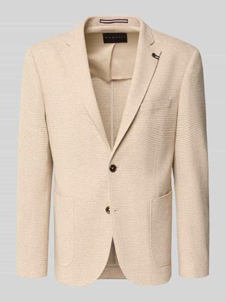 Bugatti Slim Fit 2-Knopf-Sakko mit Strukturmuster