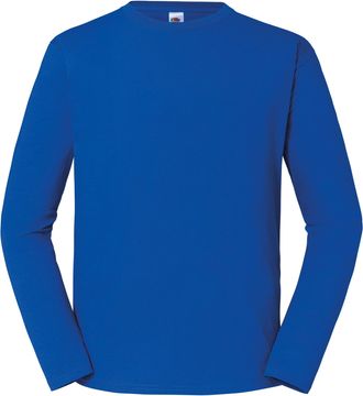 Fruit Of The Loom Iconic 195 Ringspun Premium Long Sleeve T Herren Langarm Shirt, Farbe:royal, Gr&ouml;&szlig;e:3XL