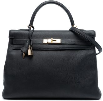 Herm&egrave;s Hobo Bags - Togo Kelly II Retourne 35 - Gr. unisize - in Schwarz - f&uuml;r Damen