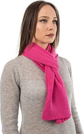 DALLE PIANE CASHMERE Écharpe 100% cachemire - Made in Italy - Femme/Homme, Couleur: Fuxia, Taille unique