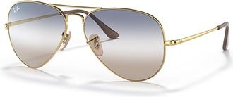 Ray-Ban Rb3689 Bi-gradient Sonnenbrillen Arista Gold Fassung Blau Glas 62-14
