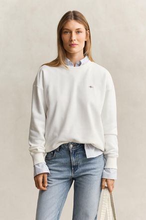 GANT Damen Shield Rundhals-Sweatshirt (XXXL) EGGSHELL