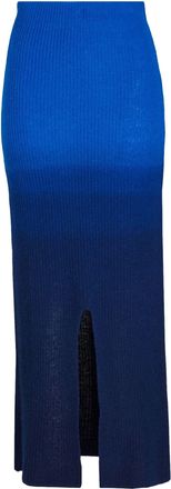 8 by YOOX WOOL BLEND DIP-DYE KNIT MIDI SKIRT