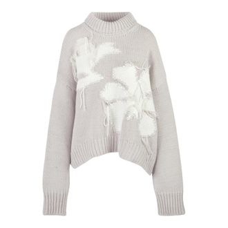 Dondup Wollpullover mit Fransendetails - - Knitwear - Damen - Beige - L