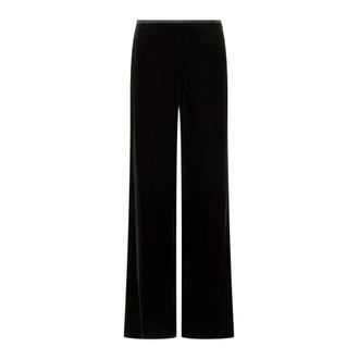 Emporio Armani Femme, Pantalons, Noir, Taille: 40 FR Velvet Palazzo Pantalons