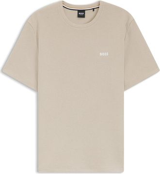 HUGO BOSS Homewear-T-Shirt aus einem Baumwoll-Mix mit Waffelstruktur in