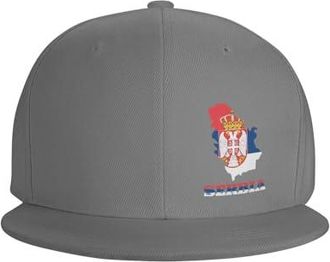 Generic Drapeau De La Serbie Carte De La Serbie Homme Femme Strapback Cap Anti-UV Chapeaux Pare-Soleil Mode Casquette De Baseball pour Golf Camping Hip Pop