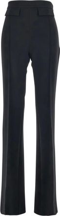Elisabetta Franchi Femme, Pantalons, Noir, Taille: 36 FR Pantalon en Cr&ecirc;pe Stretch Double &Eacute;paisseur