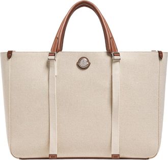 Moncler Moncler Carlo Canvas Tote Bag, Men, White, Size: One Size