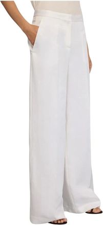 Semicouture Femme, Pantalons, Blanc, Taille: 36 FR Wide Pantalons