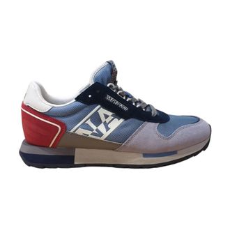 Napapijri Blaue Leder Low-Top Sneakers - - Shoes - Herren - Blau - 43 EU