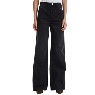 Isabel Marant High-Waist Weite Bein Schwarze Jeans - - Jeans - Damen - Schwarzk - XS