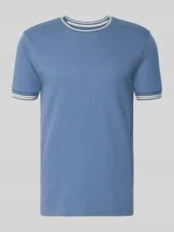 Christian Berg T-Shirt mit Strukturmuster und Rundhalsausschnitt