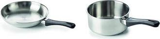 Beka 12037284 Polo Poêle à Frire en acier inoxydable 28 cm & 12036164 Polo Casserole en acier Inoxydable 16 cm, Language_tag:fr_fr