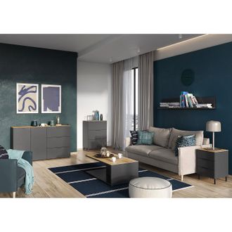 Germania home24 Kommode II 68 x 98 x 40cm Grau/Graphit