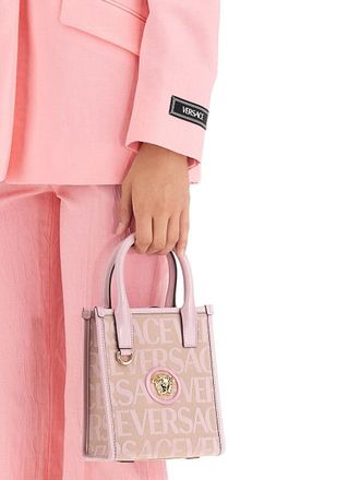 Versace Single Breasted Medusa Virgin Wool Jacket - Pink