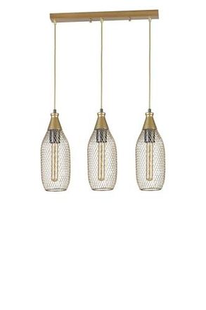 Opviq Elegant Gold Chandelier, Metal Body with Antique Coating, Adjustable Height 70 cm, E27 Socket, 12 cm Cap Diameter, Perfect for Modern Decor & Ambiance