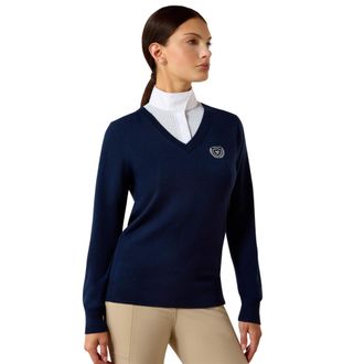 Ariat Womens Saluut Sweater Long Sleeve in Navy, Size X-Large, by Ariat