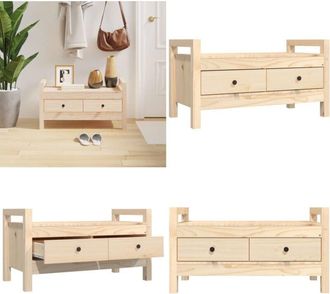 vidaXL Vidaxl - Banc dentrée 80x40x43 cm Bois de pin massif - Banc Dentrée - Banc Coffre - Meuble Dentrée - Rangement Intérieur - Bois De Pin - Home &