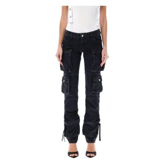 The Attico Schwarze Cargo-Jeans Skinny Fit - - Jeans - Damen - Schwarzk - W28