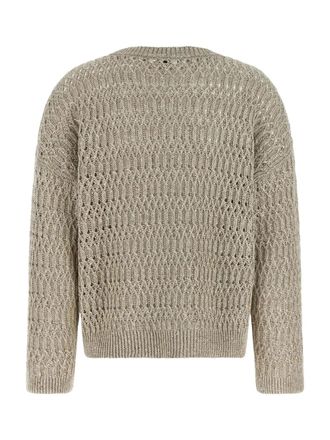 Brunello Cucinelli Open-Knit Linen Sweater