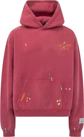 Gallery Dept. Homme, Sweatshirts et sweats &agrave; capuche, Rouge, Taille: XS Paint Logo Sweat &agrave; capuche