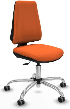 Piqueras y Crespo Drehstuhl mit Elche-Rollen, ohne Armlehnen, ausgestattet mit grundlegendem Permanentkontakt und Schneideschaum, Orange