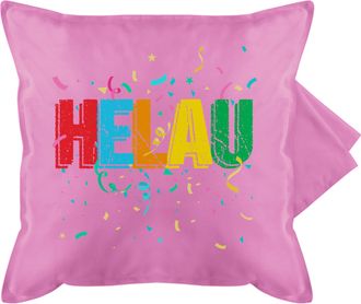 Shirtracer Kissenbezug - Karneval & - Kissen - Helau Alaaf Schriftzug Kost&uuml;m K&ouml;lle Fasching I Narren - 50 x 50 cm - Pink - karnevalskissen fasching- kissenbez&uuml;ge