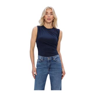 Rosemunde Billie SL Drape Top - - Tops - Damen - Blau - 2XL