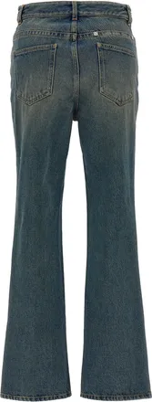Givenchy Chain-Embellished Logo Waist Jeans - Blue