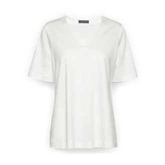 Elena Miro V-neck Baumwoll-T-Shirt - - Tops - Damen - Wei&szlig; - 3XL
