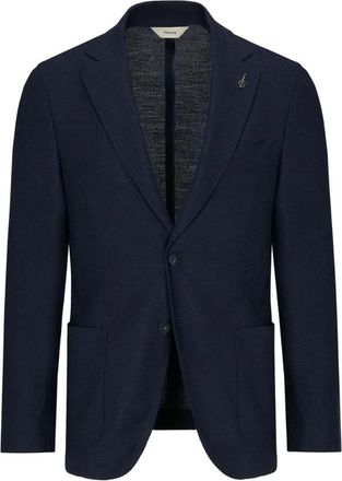 Paoloni Homme, Vestes, Bleu, Taille: 2XL Giacca jersey lavorazione nido dape