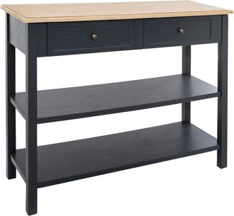 PEGANE Console gris foncé de 2 tiroirs - L.110 x l.40 x H.85 cm Pegane