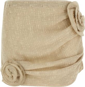 Magda Butrym Femme, Jupes, Beige, Taille: 36 FR 02 Crepe Mini Skirt