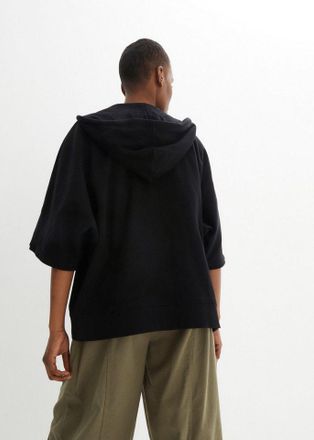 Bonprix Sweatjacke Oversize-Passform, mit Kapuze, aus Baumwolle