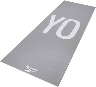 Reebok Yoga Matten Double Sided 4mm Yoga Mat - Zoll Yoga, grau, Einheitsgröße, RAYG-11030YG