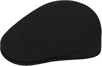 Kangol Casquette Original 504 Black Gold Casquette Laine Casquette pour Homme (L (58-59 cm) - Noir)