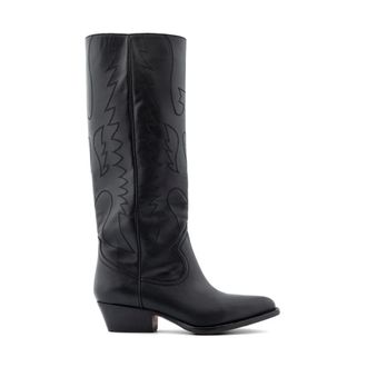 Buttero Bestickte kniehohe Cowboystiefel - - Shoes - Damen - Schwarzk - 35 1/2 EU