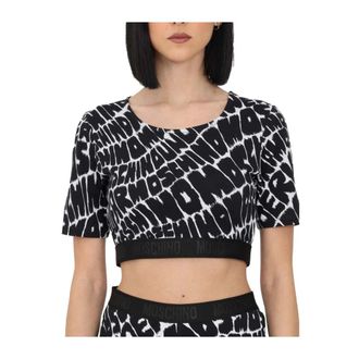 Moschino Fantasy Print Underbear Crop Top - - Tops - Damen - Schwarzk - S