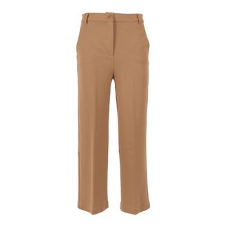 Max Mara Pantalone in Jersey Abano - - Trousers - Damen - Braun - 2XL