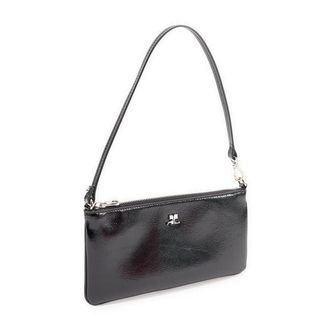 Courr&egrave;ges Pochette zipp&eacute;e &agrave; plaque logo