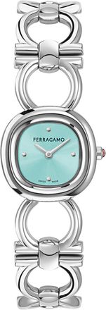 Ferragamo Uhr - Quarz-Analoguhr Double Gancini - Gr. unisize - in Silber - f&uuml;r Damen