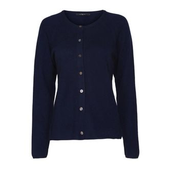 BTF-CPH Feinstrick-Kaschmir-Strickjacke - - Knitwear - Damen - Blau - 2XL