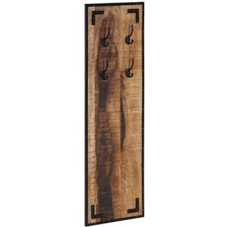 vidaXL Garderobe 35x8x110 cm Raues Massivholz Mango Vidaxl