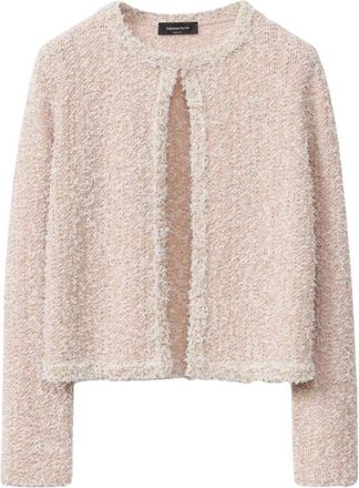 Fabiana Filippi Femme, Vestes, Rose, Taille: 36 FR Ensemble Jupe et Cardigan en Tweed